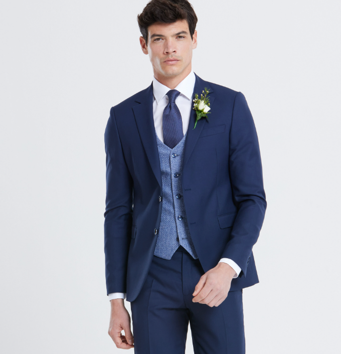 Benetti Simon Tailored Fit Waistcoat - Blue – JJ Donnelly